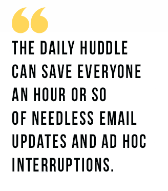 Why the 15-Minute Daily Huddle is Critical to Scale Up Your Business